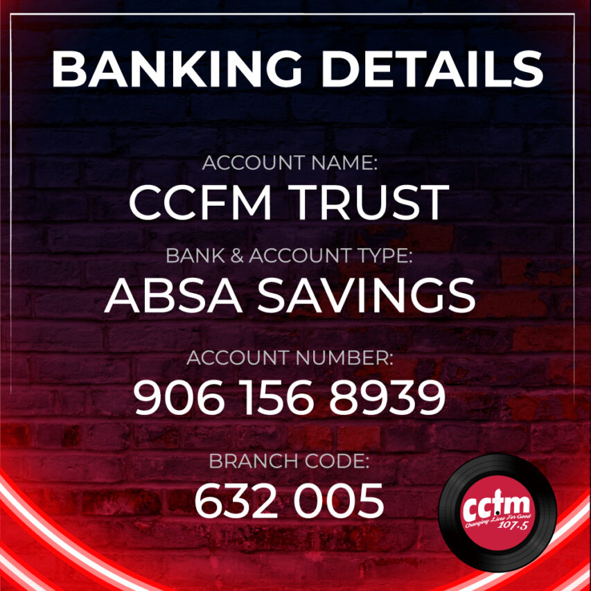 CCFM Banking details – CCFM